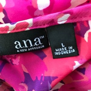 a.n.a | Tops | Ana Floral Blouse Red Orange Large | Poshmark
